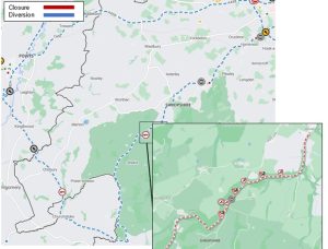 A488 landslip closure map - Shropshire Council Newsroom