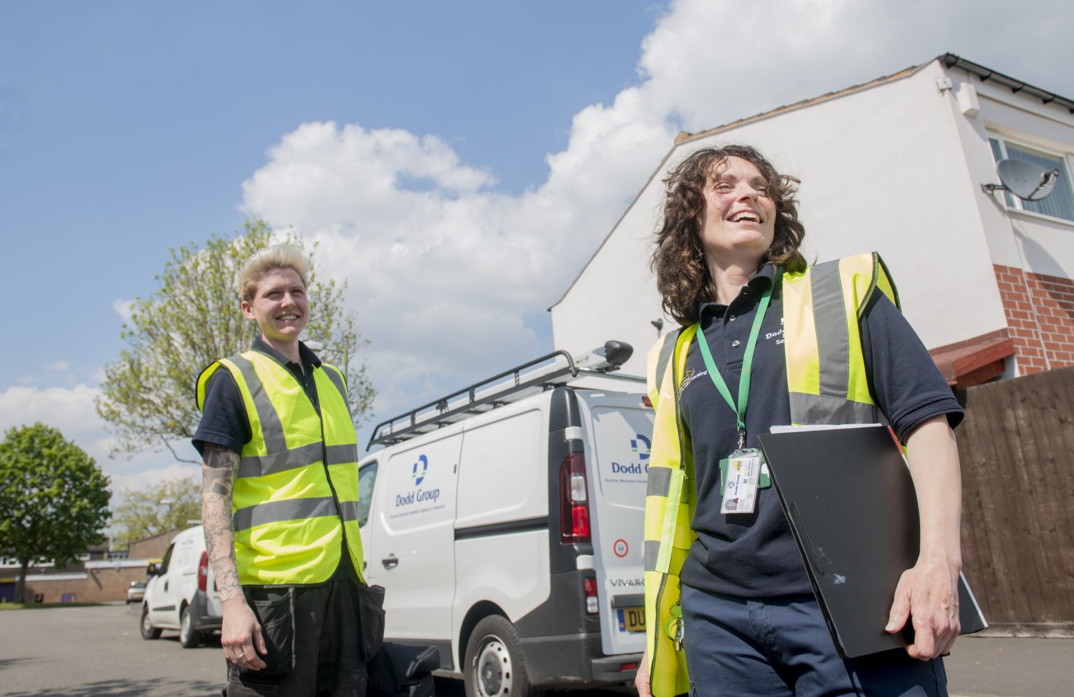 Dodd Group Women in STEM - Maddie and Jackie in front of van smiling ...