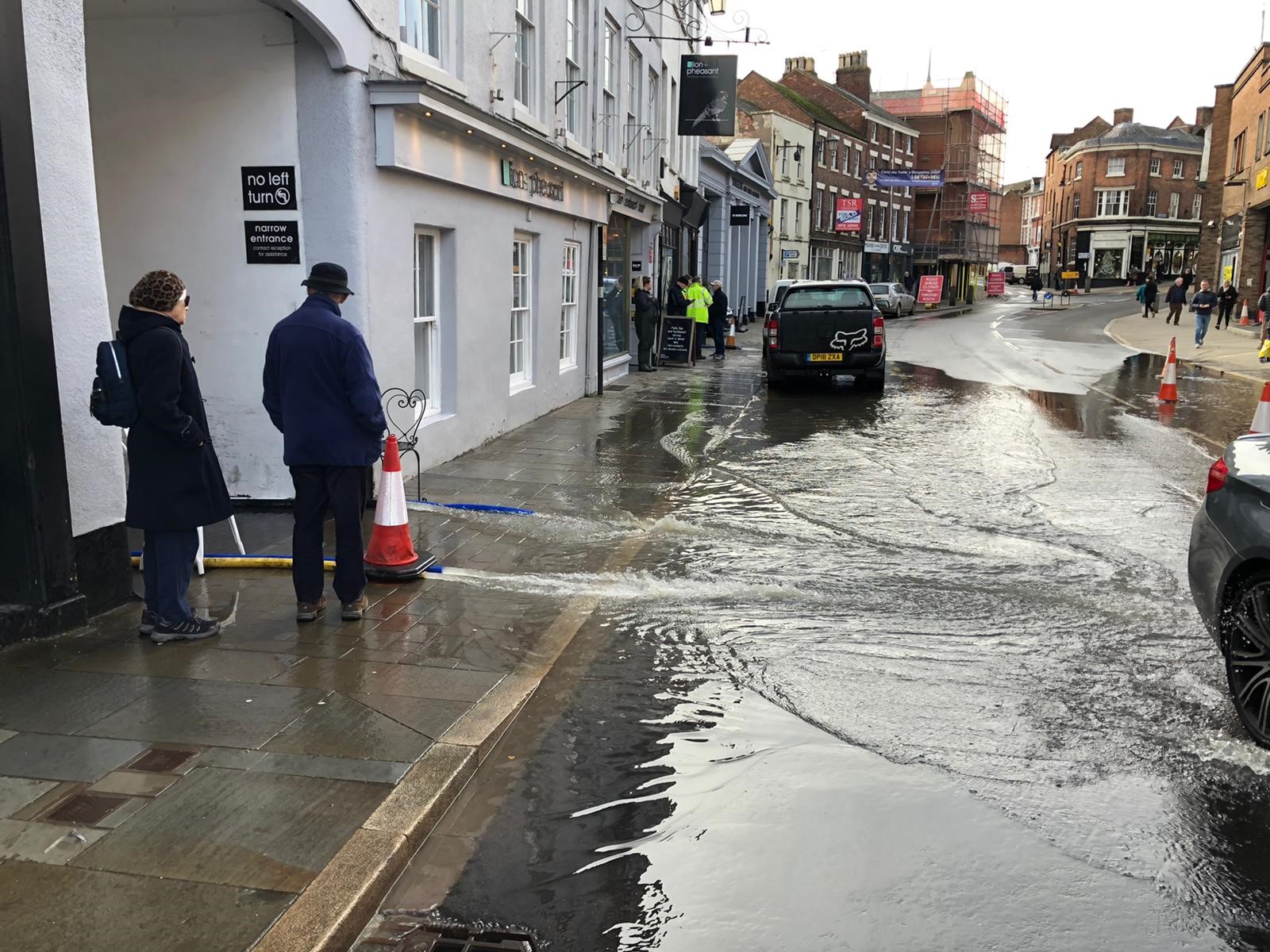 Flooding Wyle Cop - Shropshire Council Newsroom