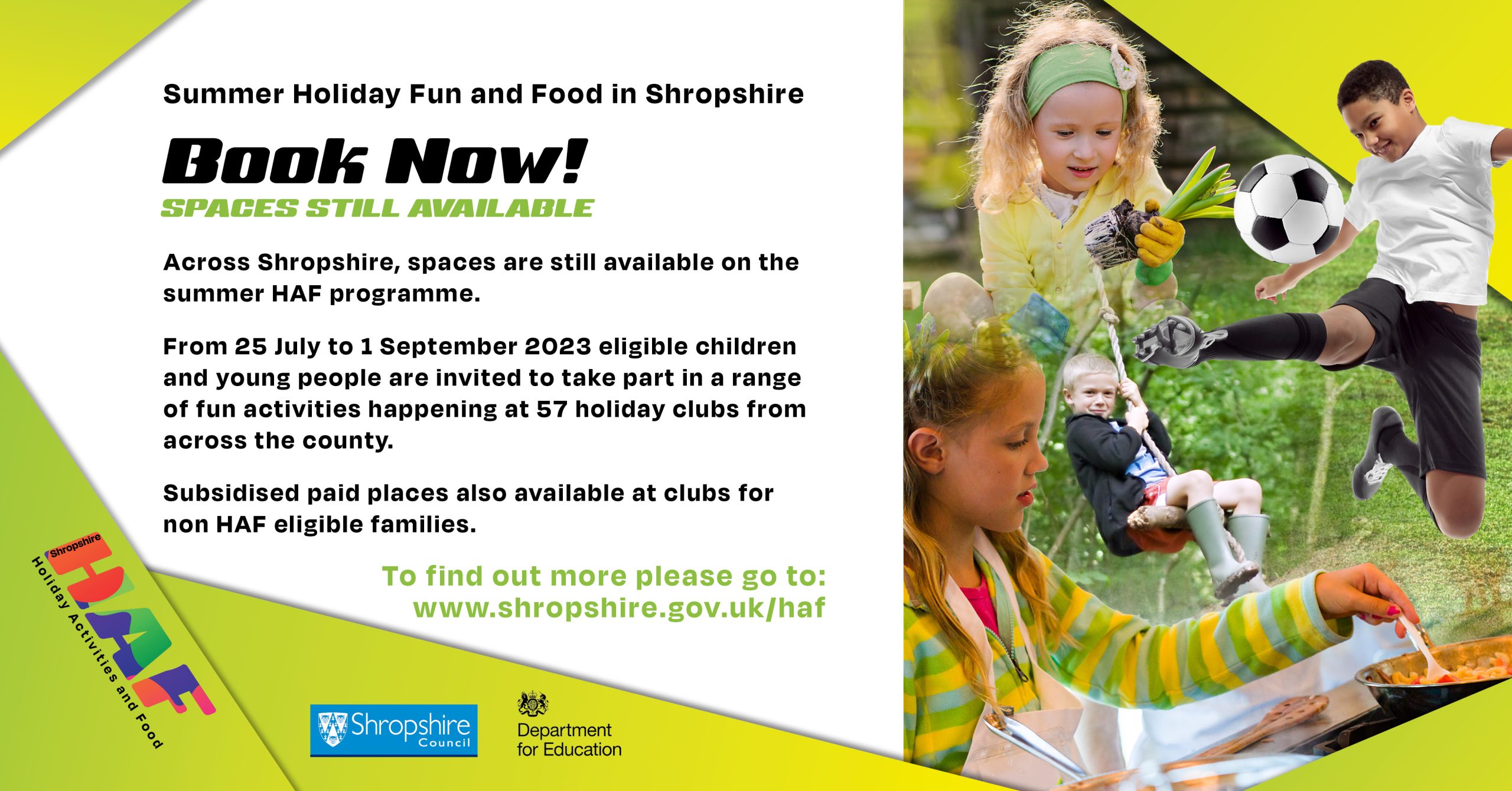 Spaces still available for children to attend summer Holiday Activities ...