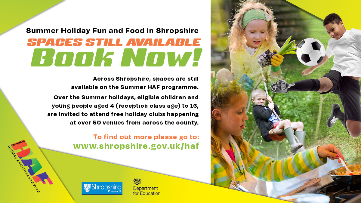 Summer Holiday Fun in Shropshire with HAF (Holiday Activities and Food ...