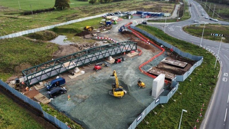 55-metre bridge to be installed over the A5 at Mile End, Oswestry ...