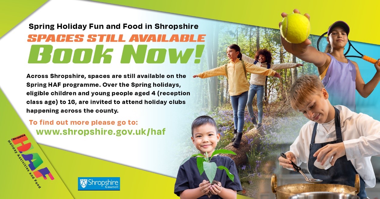 Spaces still available on the Shropshire HAF programme – book now ...