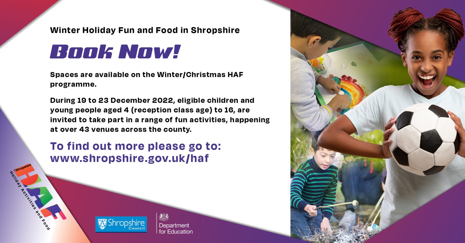 Winter holiday fun in Shropshire with Holiday Activities and Food ...