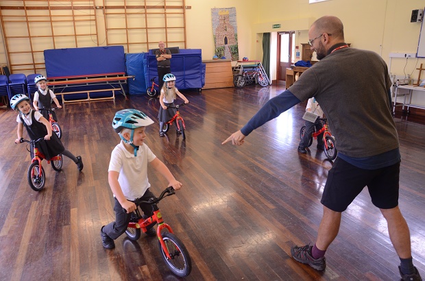 Bikeability Balance launched at Christ Church school, Cressage