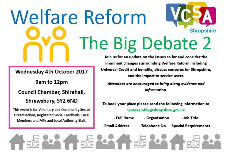 Welfare Reform: The Big Debate 2 - event on 4 October 2017